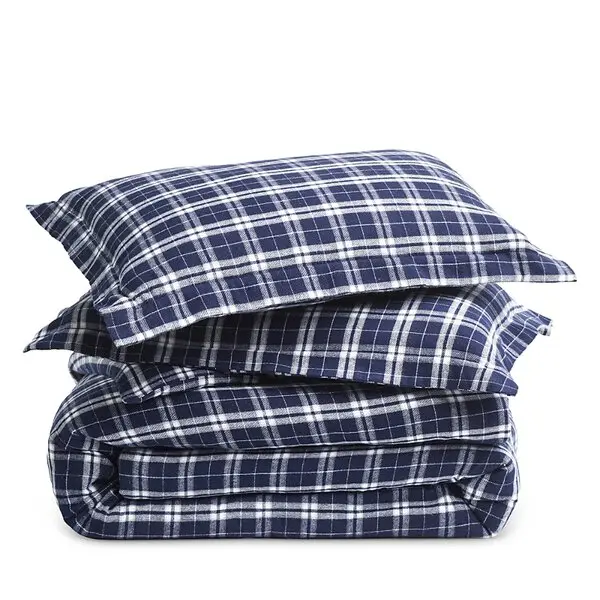 PETITE PLUME Tartan Flannel Duvet Set, Twin - Oxford Tartan