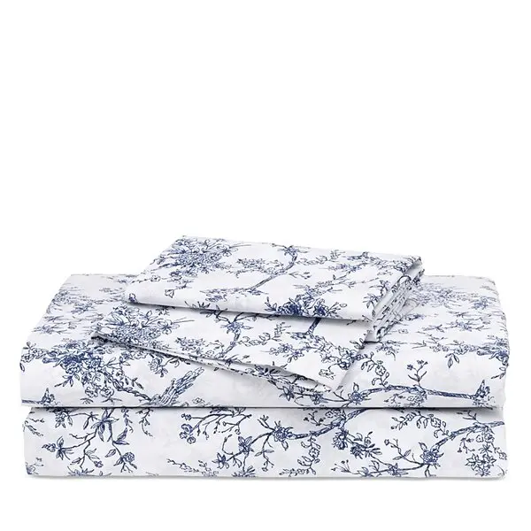 PETITE PLUME Timeless Toile Percale Sheet Set, King - White