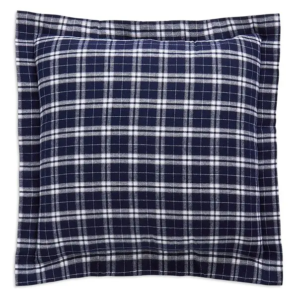 PETITE PLUME Tartan Flannel Sham, Euro - Oxford Tartan