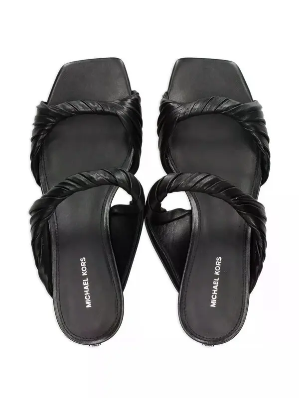 Michael Kors Kiana Leather Mules - Black