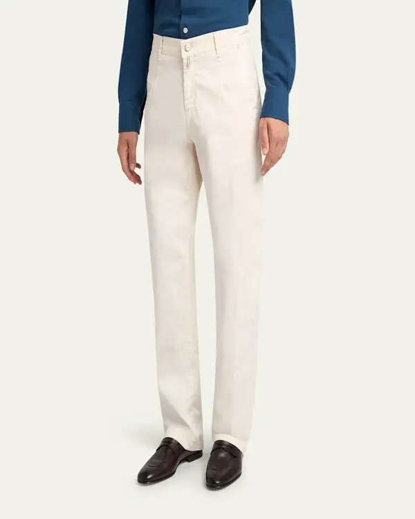 Kiton Straight Leg Cotton-stretch Pants