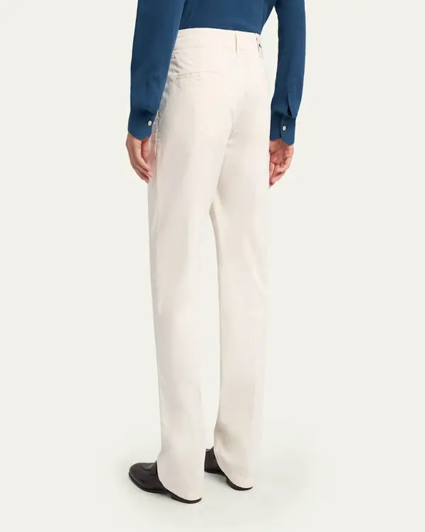 Kiton Straight Leg Cotton-stretch Pants