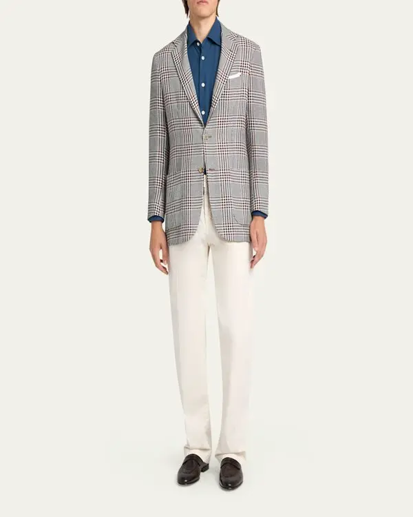 Kiton Straight Leg Cotton-stretch Pants