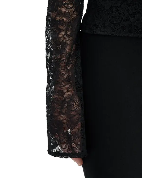 LAMARQUE Lace Bell Sleeve Top