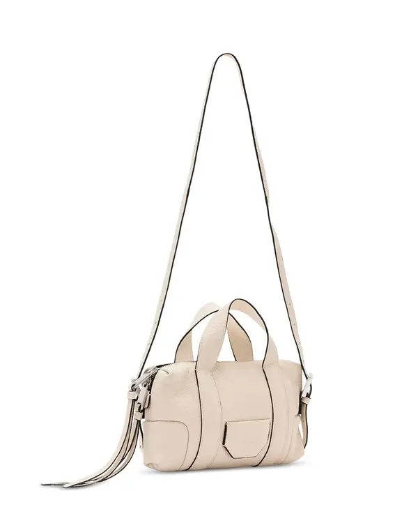 ALLSAINTS Ares Compact Grain Leather Crossbody - Sahara White