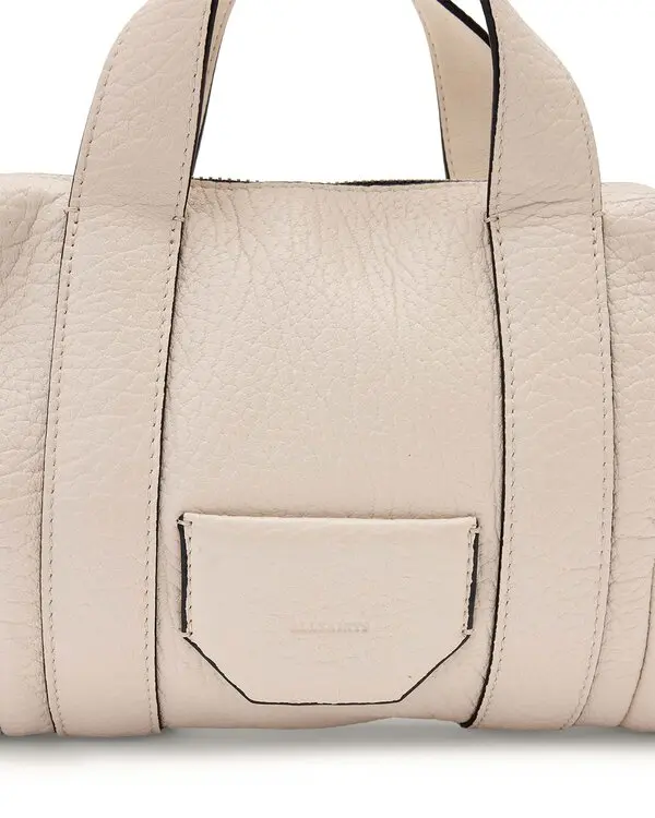 ALLSAINTS Ares Compact Grain Leather Crossbody - Sahara White