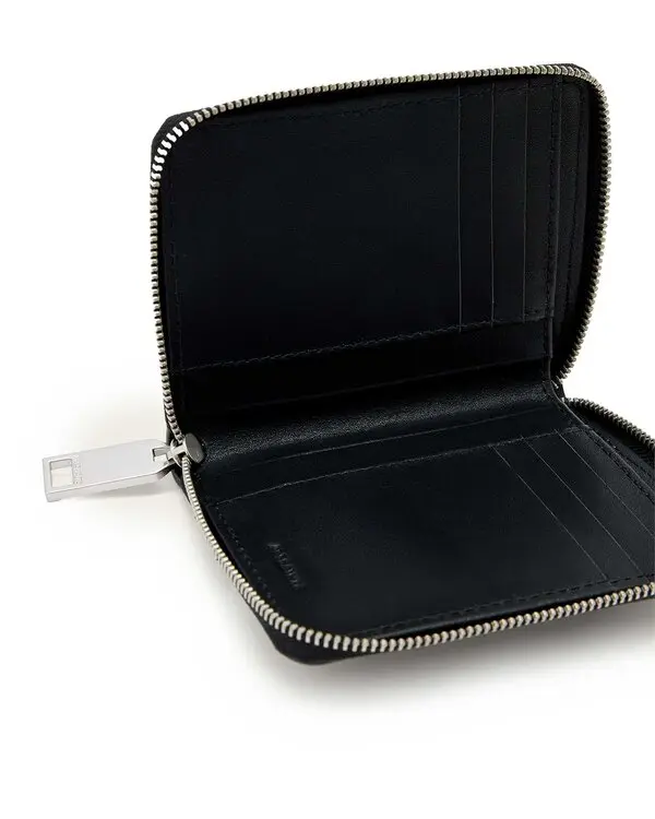 ALLSAINTS Lena Snake Embossed Leather Zip Wallet - Desert White