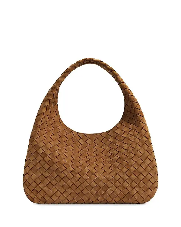 Bottega Veneta Campana Large Intrecciato Shoulder Bag - Amber/muse Brass