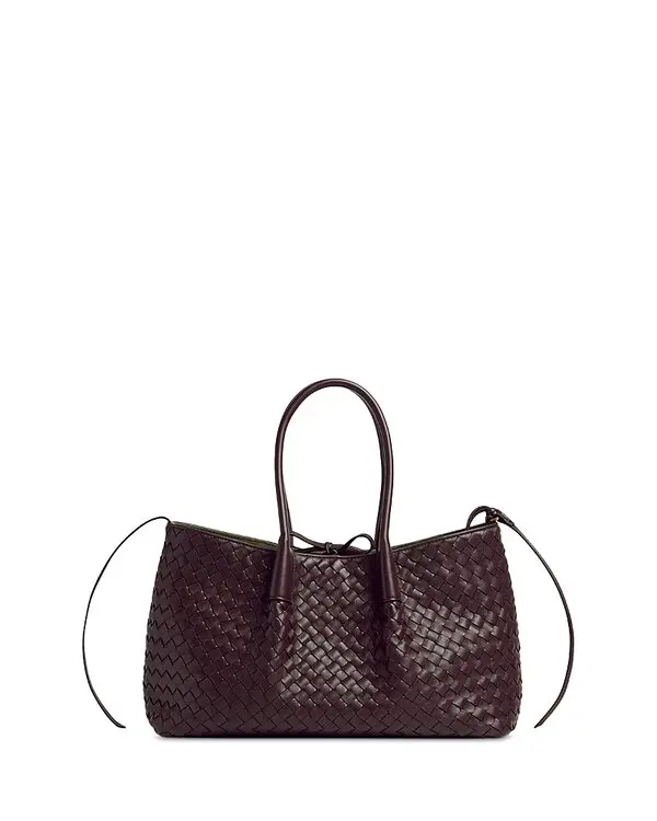 Bottega Veneta Pinacoteca Intrecciato Reversible Tote - Dark Barolo