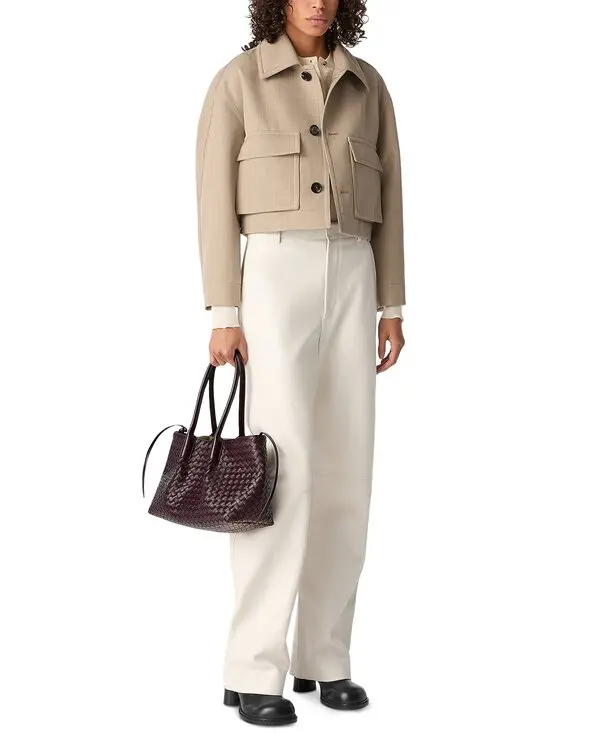 Bottega Veneta Pinacoteca Intrecciato Reversible Tote - Dark Barolo
