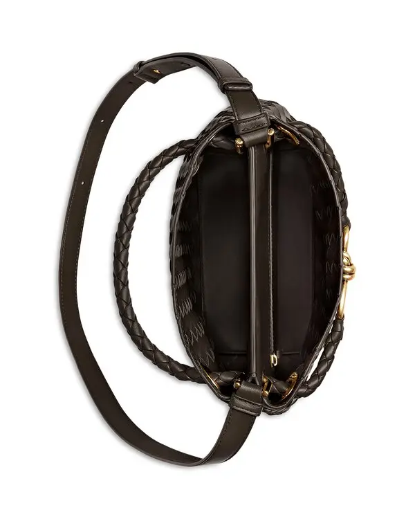 Bottega Veneta Andiamo Small Intrecciato Leather Bucket Bag - Fondant/muse Brass