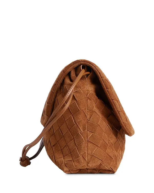 Bottega Veneta Giorno Intrecciato Shoulder Bag - Amber/gold