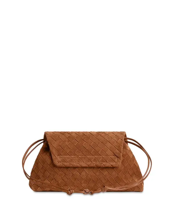 Bottega Veneta Giorno Intrecciato Shoulder Bag - Amber/gold