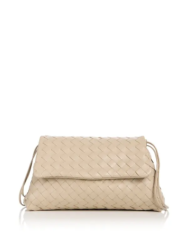 Bottega Veneta Giorno Intrecciato Shoulder Bag - Ecru/gold