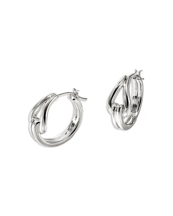 John Hardy Sterling Polished Hoop Earrings - Silver