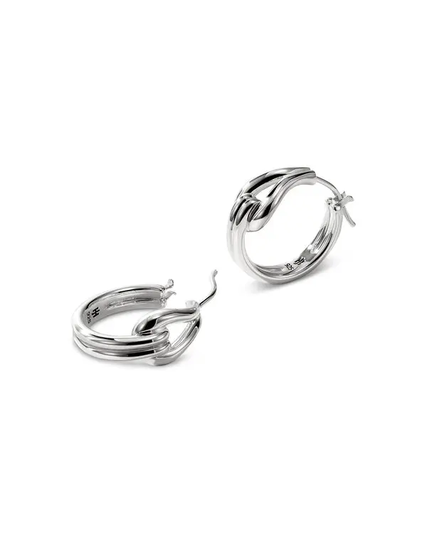 John Hardy Sterling Polished Hoop Earrings - Silver