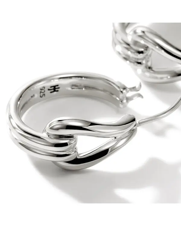 John Hardy Sterling Polished Hoop Earrings - Silver
