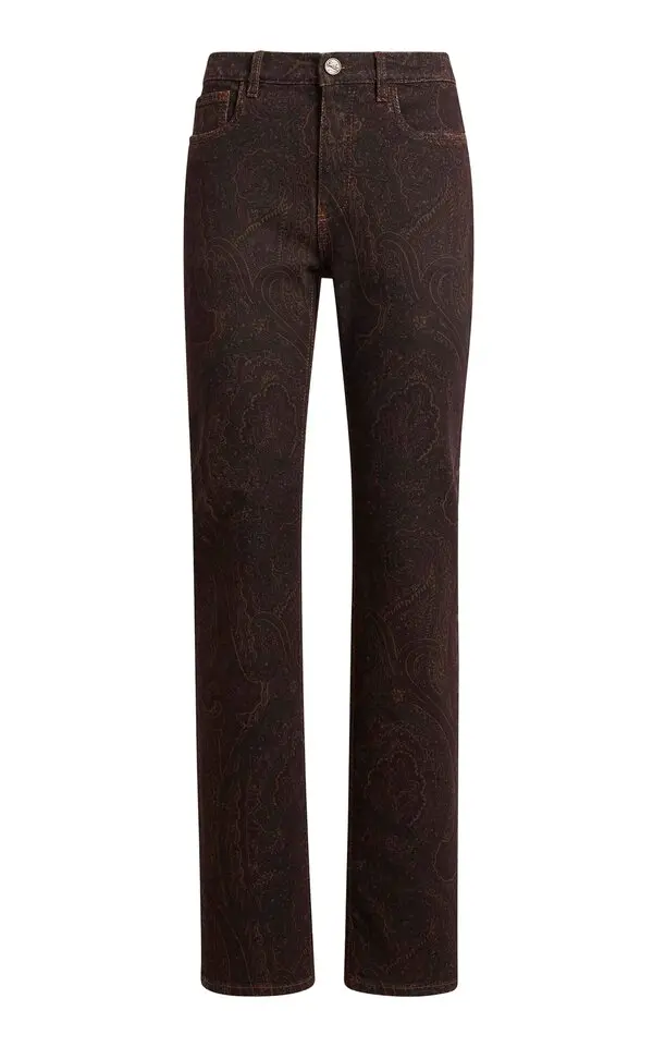 Etro Patterned Straight-leg Jeans