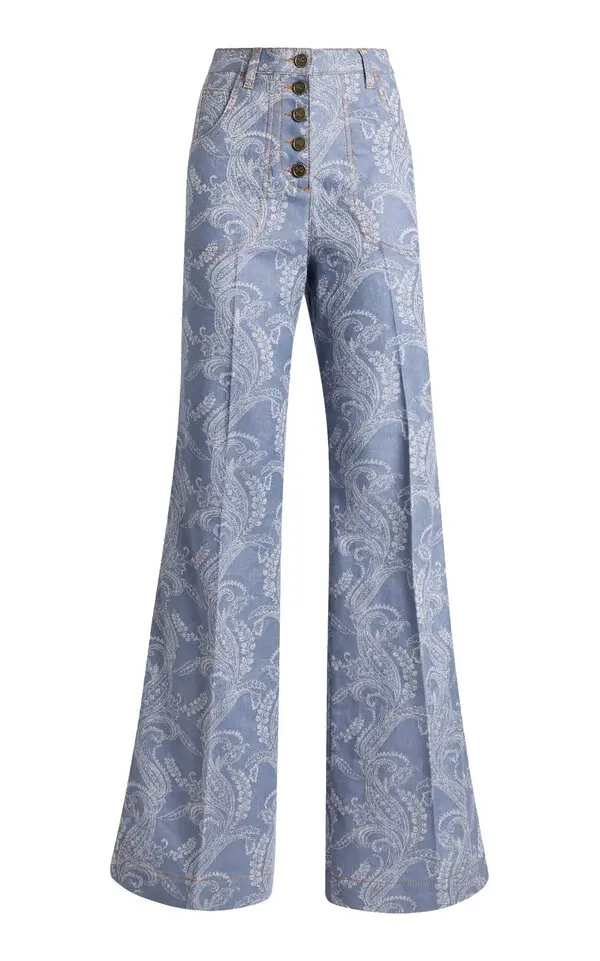 Etro Patterned Flared Jeans