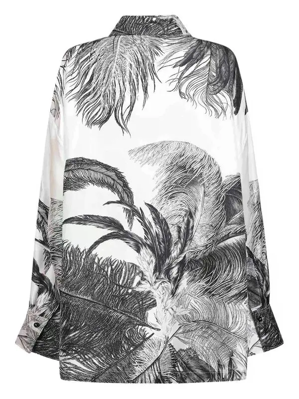 Attico Diana Feather-print Shirt