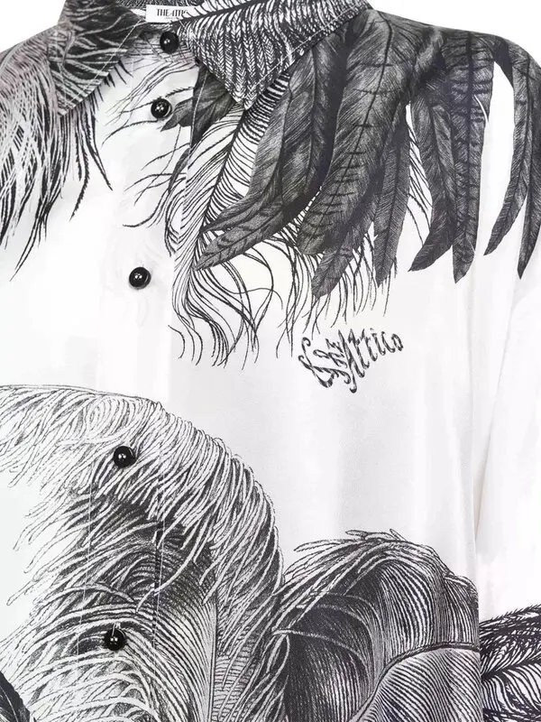 Attico Diana Feather-print Shirt