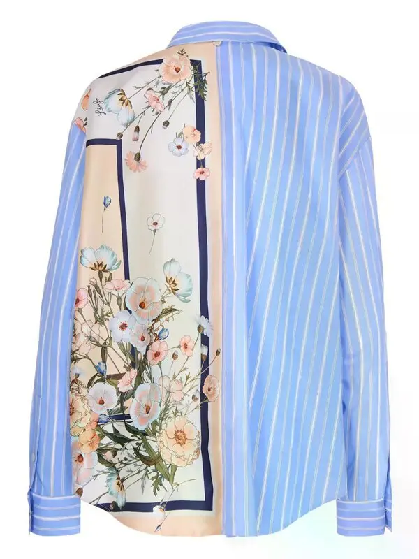 Liu Jo Printed Twill And Poplin Shirt