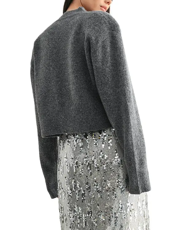 LUVEE Mable Cropped Crewneck Sweater