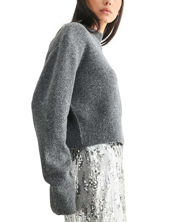 LUVEE Mable Cropped Crewneck Sweater