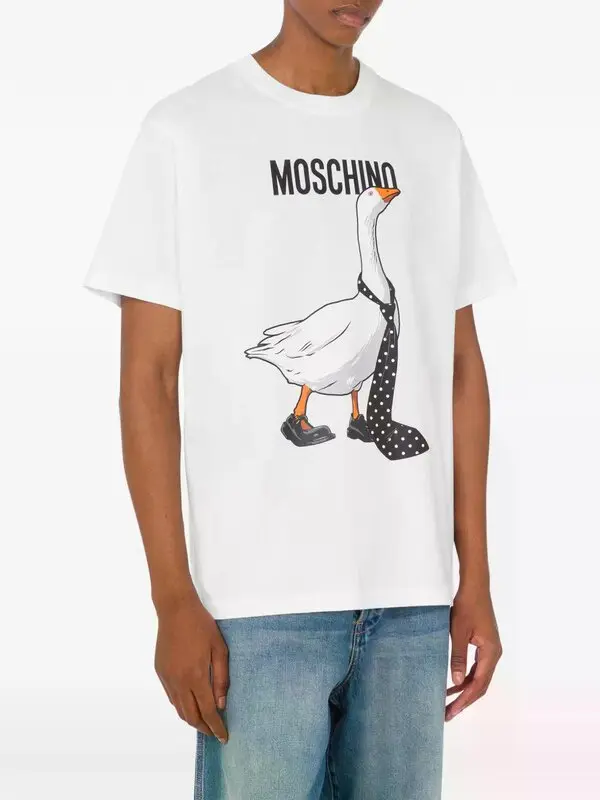 Moschino Goose Organic Cotton Jersey T-shirt