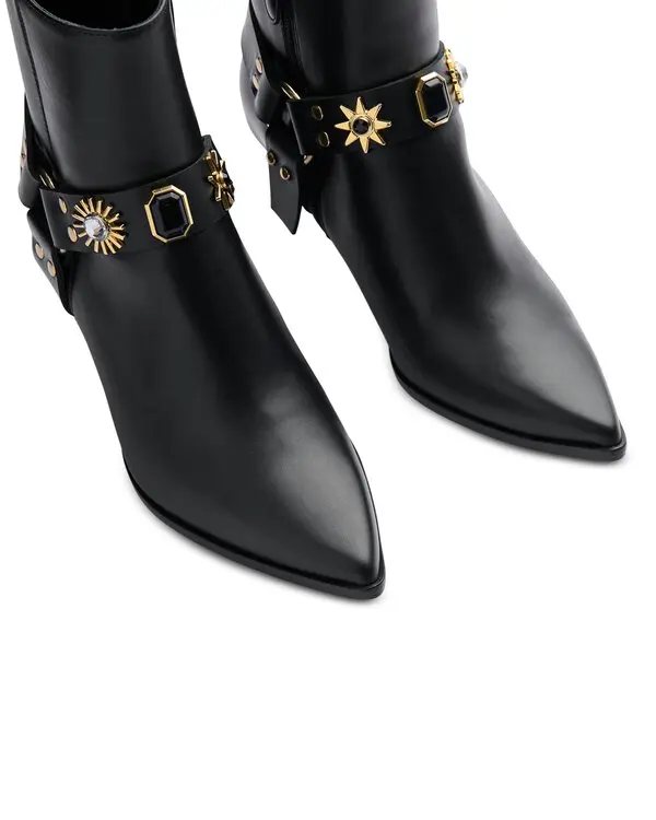 Freda Salvador Haden Embellished Leather Booties