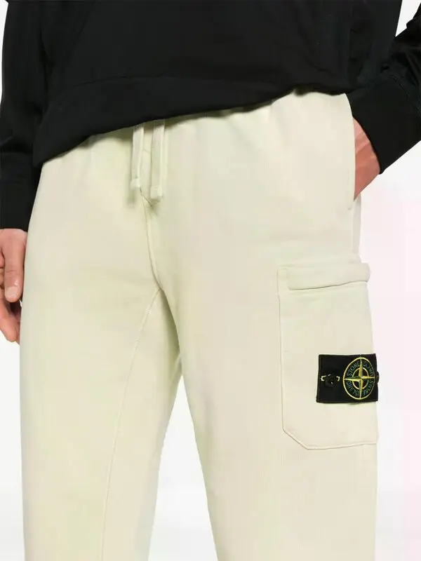 Stone Island Compass-badge Cotton Track Trousers - Green