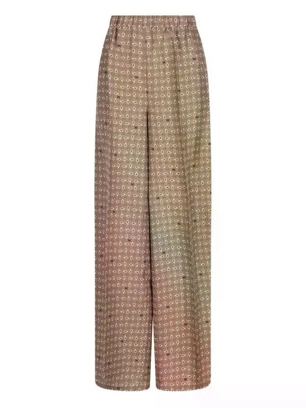 Max Mara Patterned Trousers - Brown
