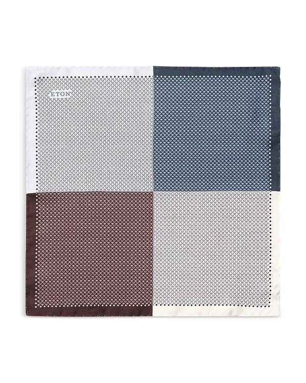 Eton Four Side Micro Silk Pocket Square - Multi