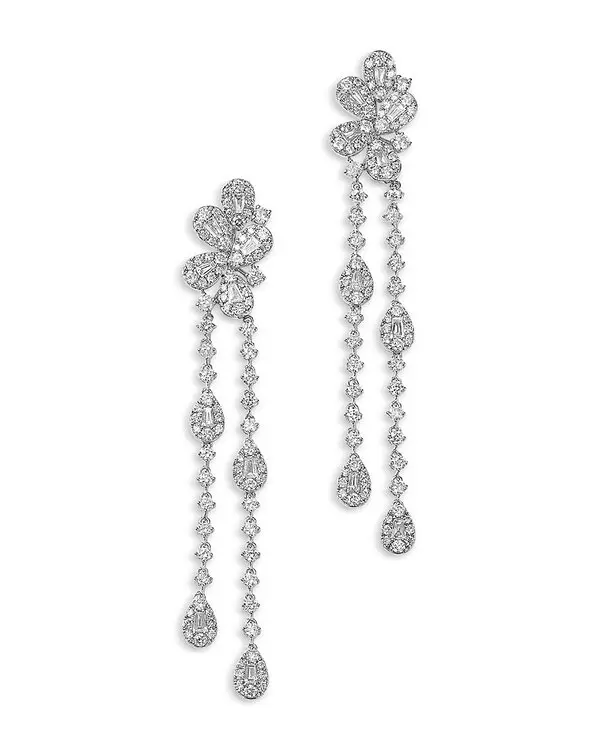 Bloomingdale'S Diamond Drop Earrings 3.35 Tcw In 18k - White Gold