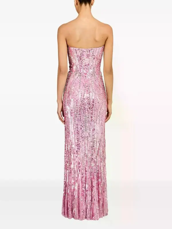 Jenny Packham Sequin-embellished Strapless Gown - Pink