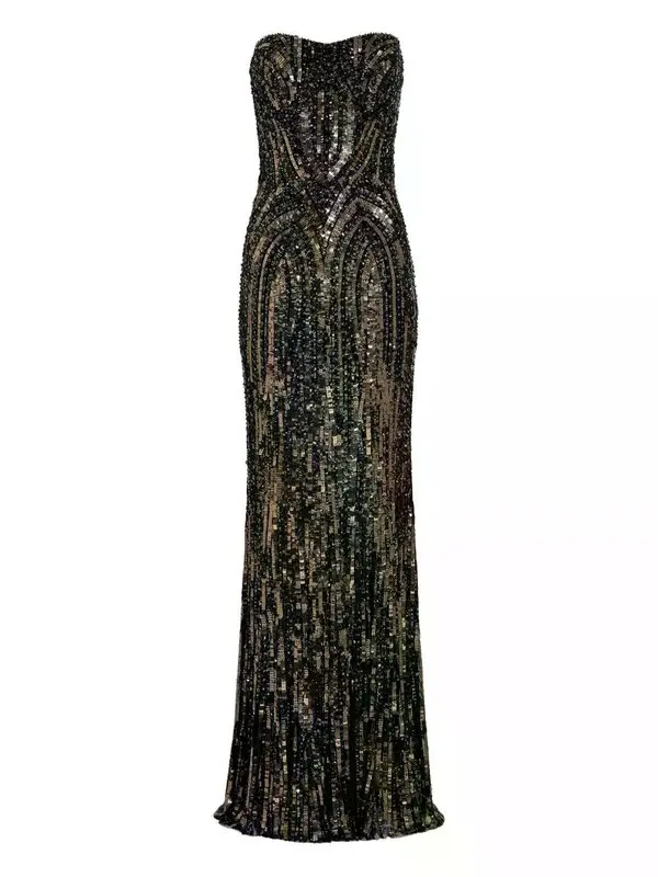 Jenny Packham Sequin-embellished Euphoria Dress - Black