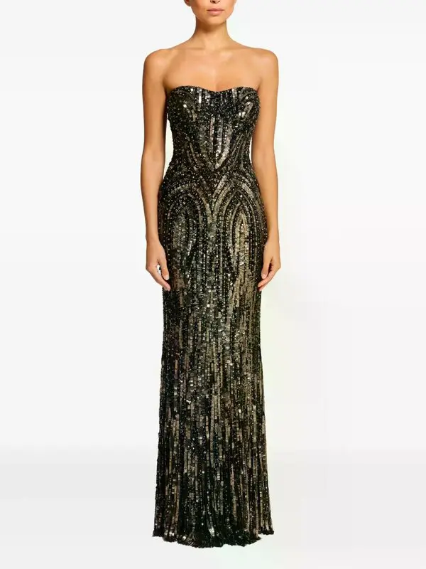Jenny Packham Sequin-embellished Euphoria Dress - Black