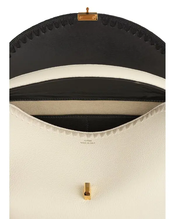 TOTEME T-lock Embroidered Edge Convertible Top Handle Bag