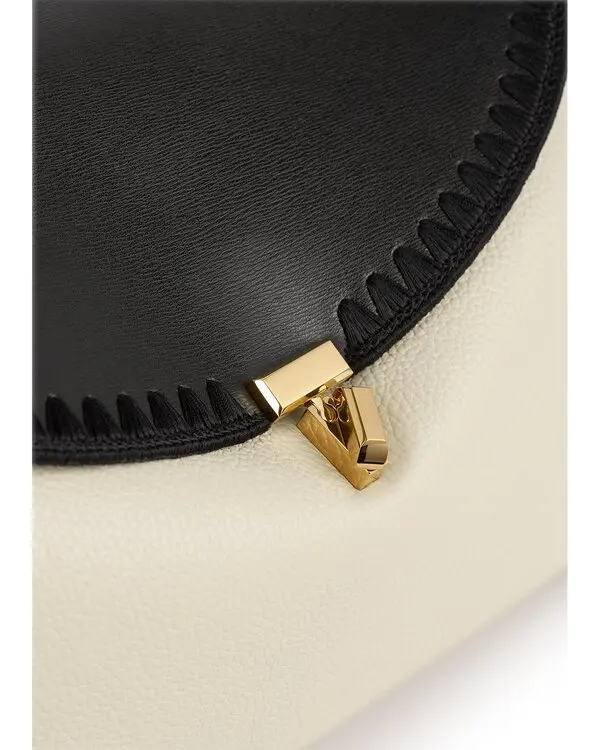 TOTEME T-lock Embroidered Edge Convertible Top Handle Bag