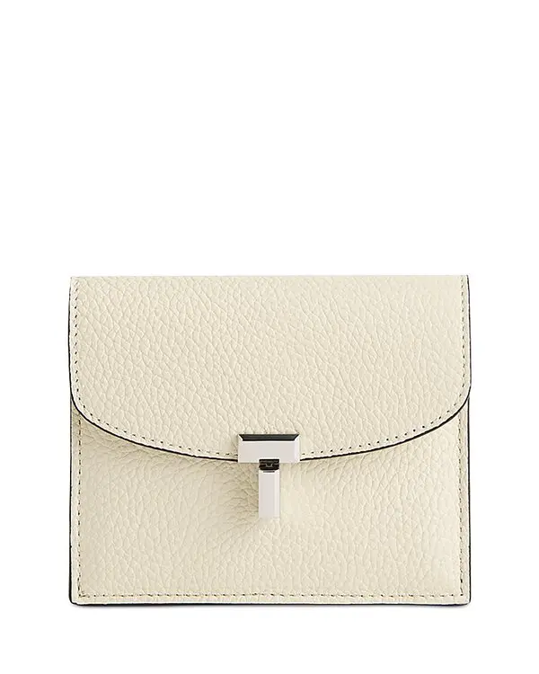 TOTEME Pebbled Leather Card Holder - Fawn