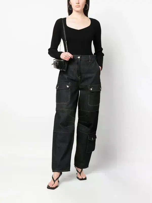 Karl Lagerfeld Long-sleeve Ribbed Knit Top