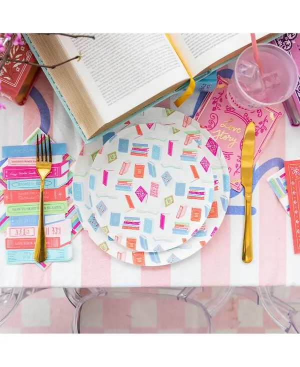 JOLLITY & CO Book Club Paper Guest Napkins, Set Of 16 - Multicolor