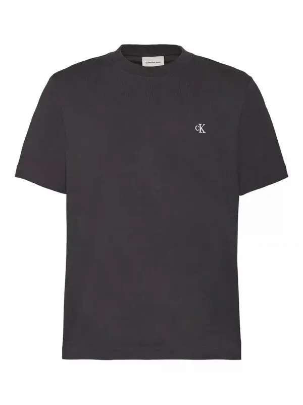 Calvin Klein Logo-embroidered T-shirt - Grey