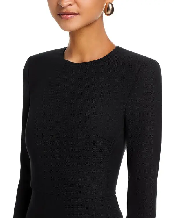 Victoria Beckham Long Sleeve Fitted T-Shirt Dress - Black | Editorialist