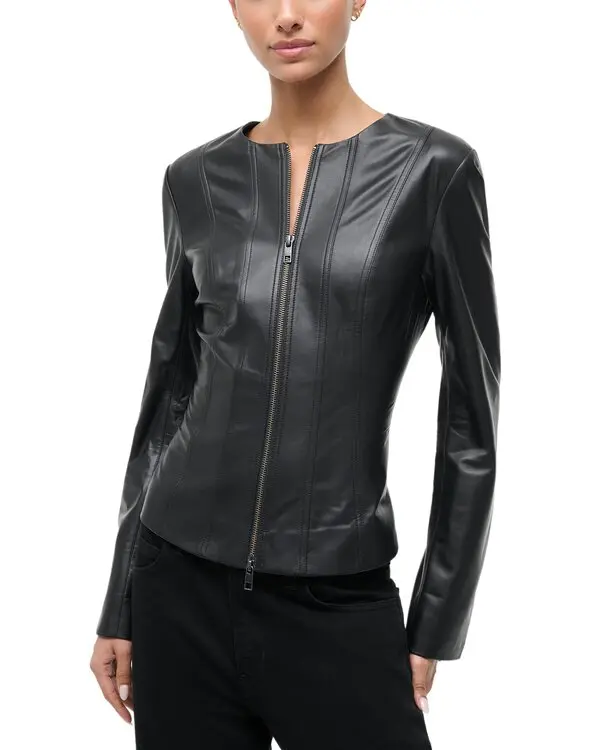 Staud Wells Leather Jacket
