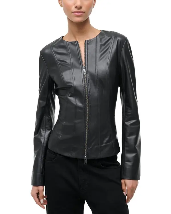 Staud Wells Leather Jacket