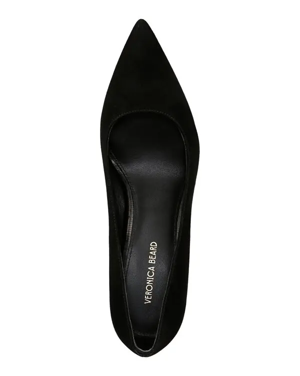 Veronica Beard Suede Rita Pointed Pumps - Black