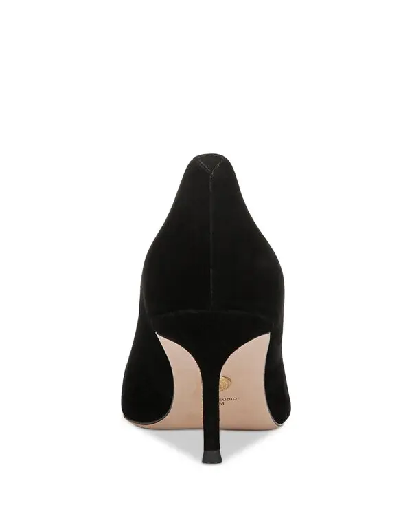 Veronica Beard Suede Rita Pointed Pumps - Black
