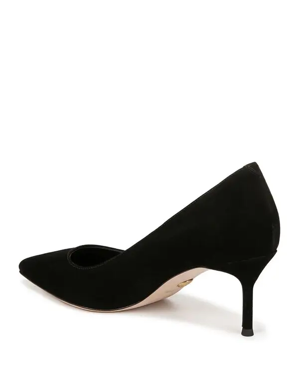 Veronica Beard Suede Rita Pointed Pumps - Black
