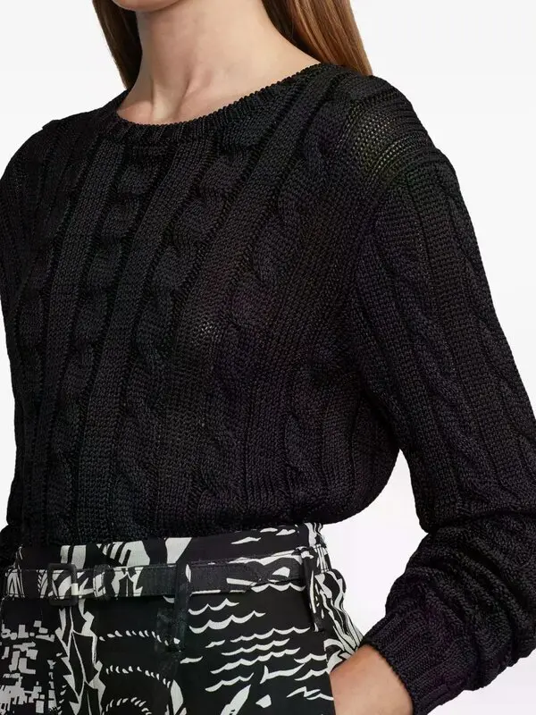 Ralph Lauren Cable-knit Crewneck Sweater - Black
